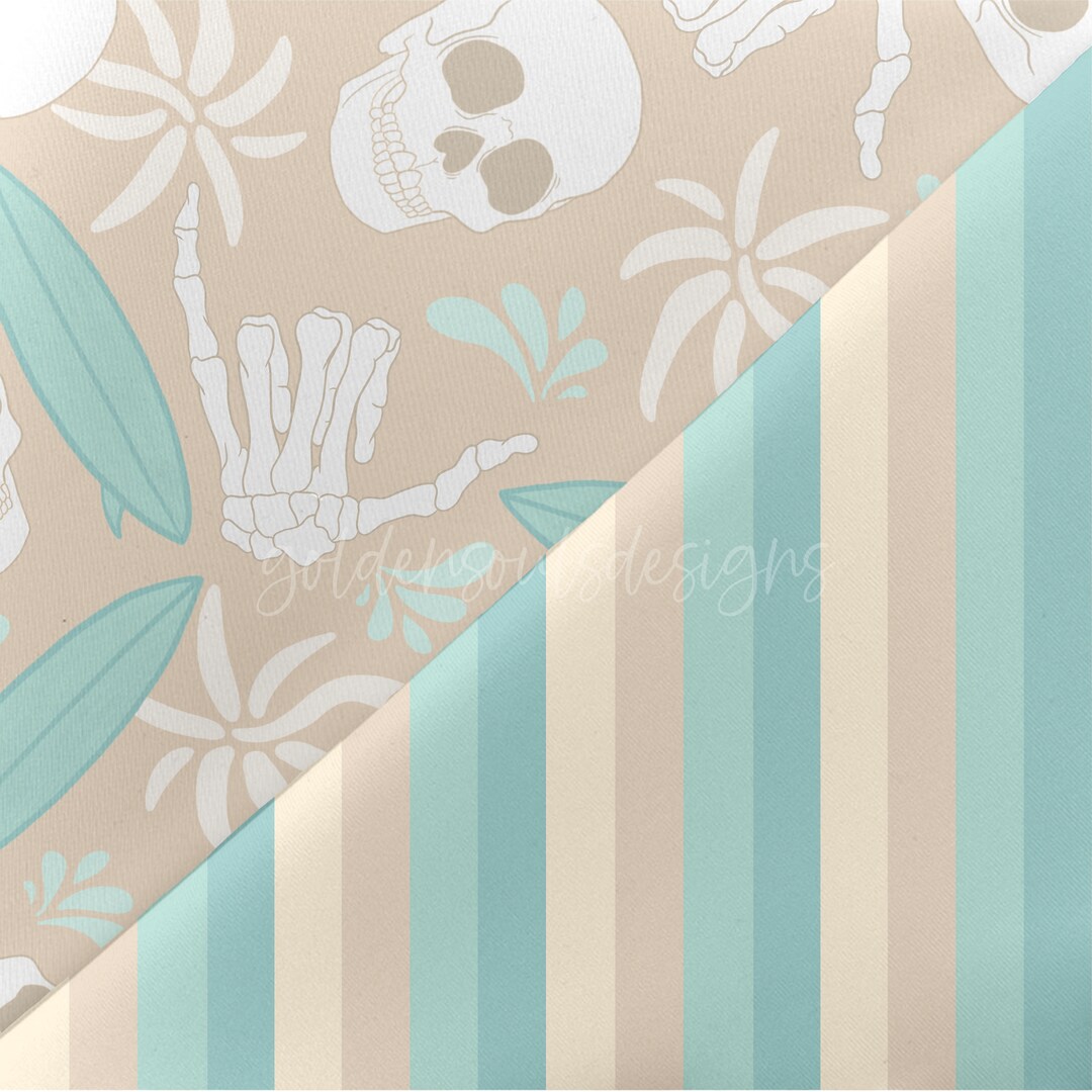 Surf Club + Stripes - Cute Boho Beachy, Seamless Digital Design, Two ...
