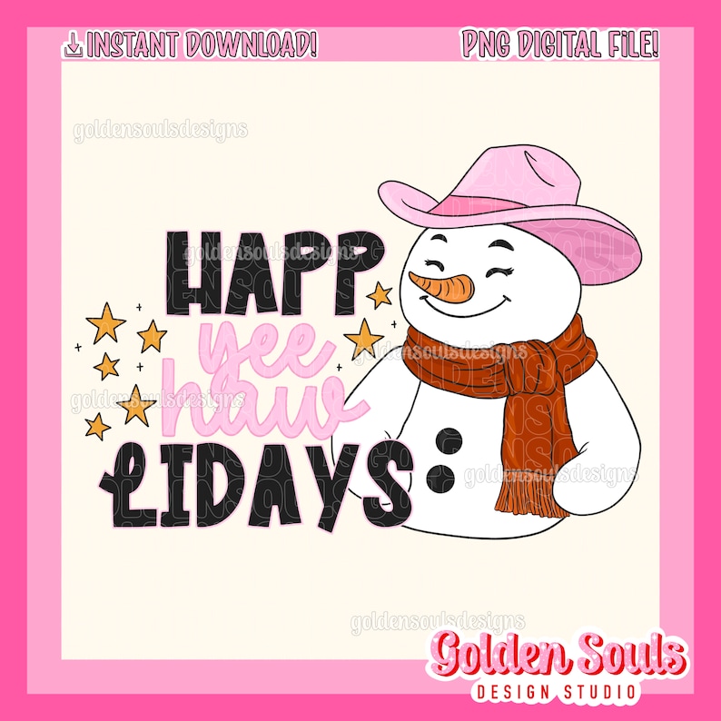 Happy Yeehaw Holidays PNG - Cute, Christmas, PNG, Digital Design, Shirt ...