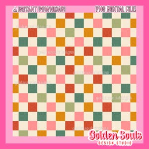 Boho Western + Chex - Cute, Rainbow, Seamless, Digital Design, Pattern ...