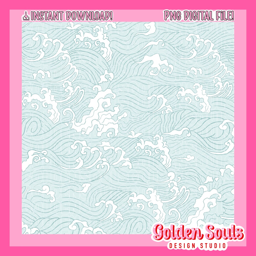 Feeling Wavy & Stripes - Waves, Summer, Ocean, Water, Seamless Digital ...