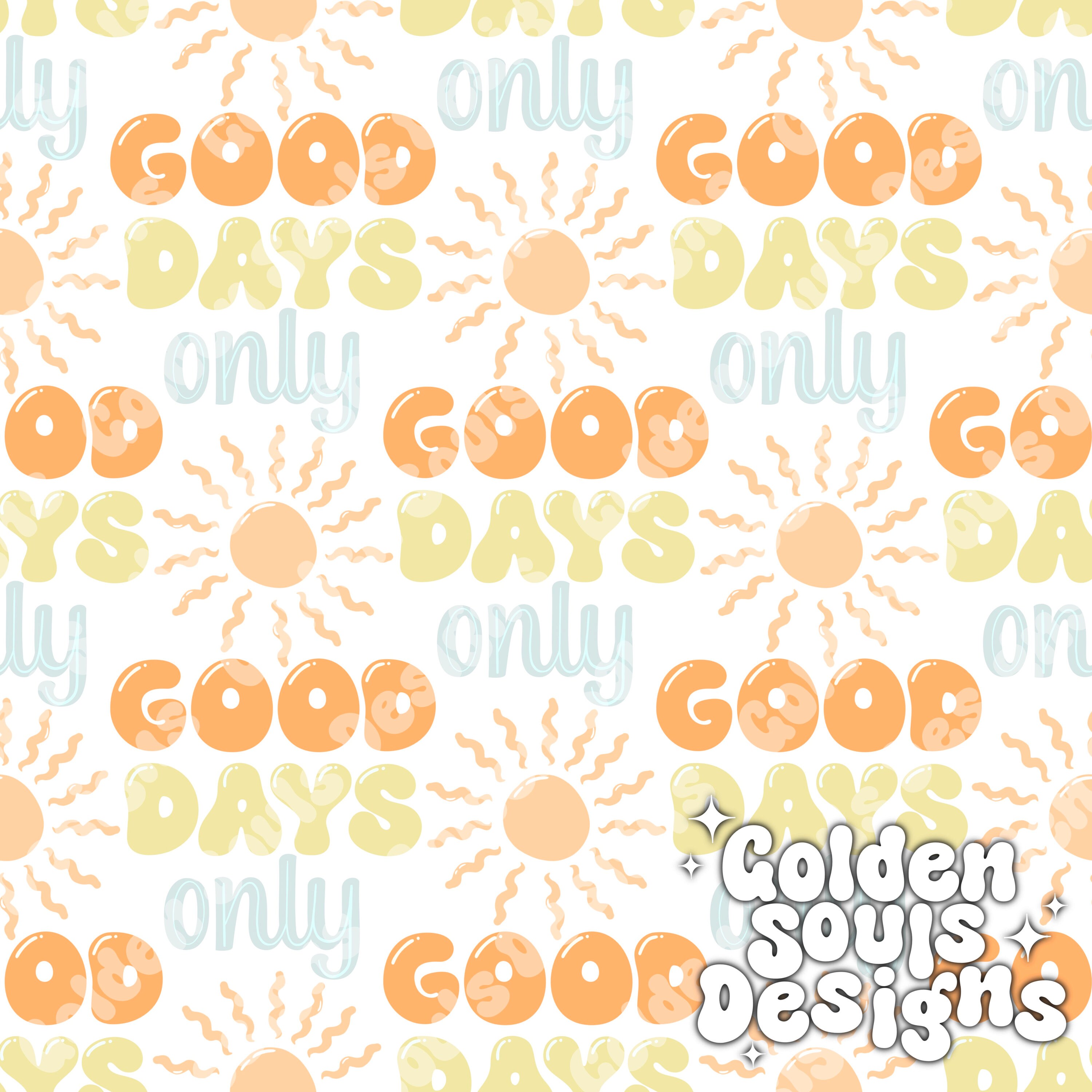 Good Days Only & Dots Cute Summer Seamless Digital Design - Etsy
