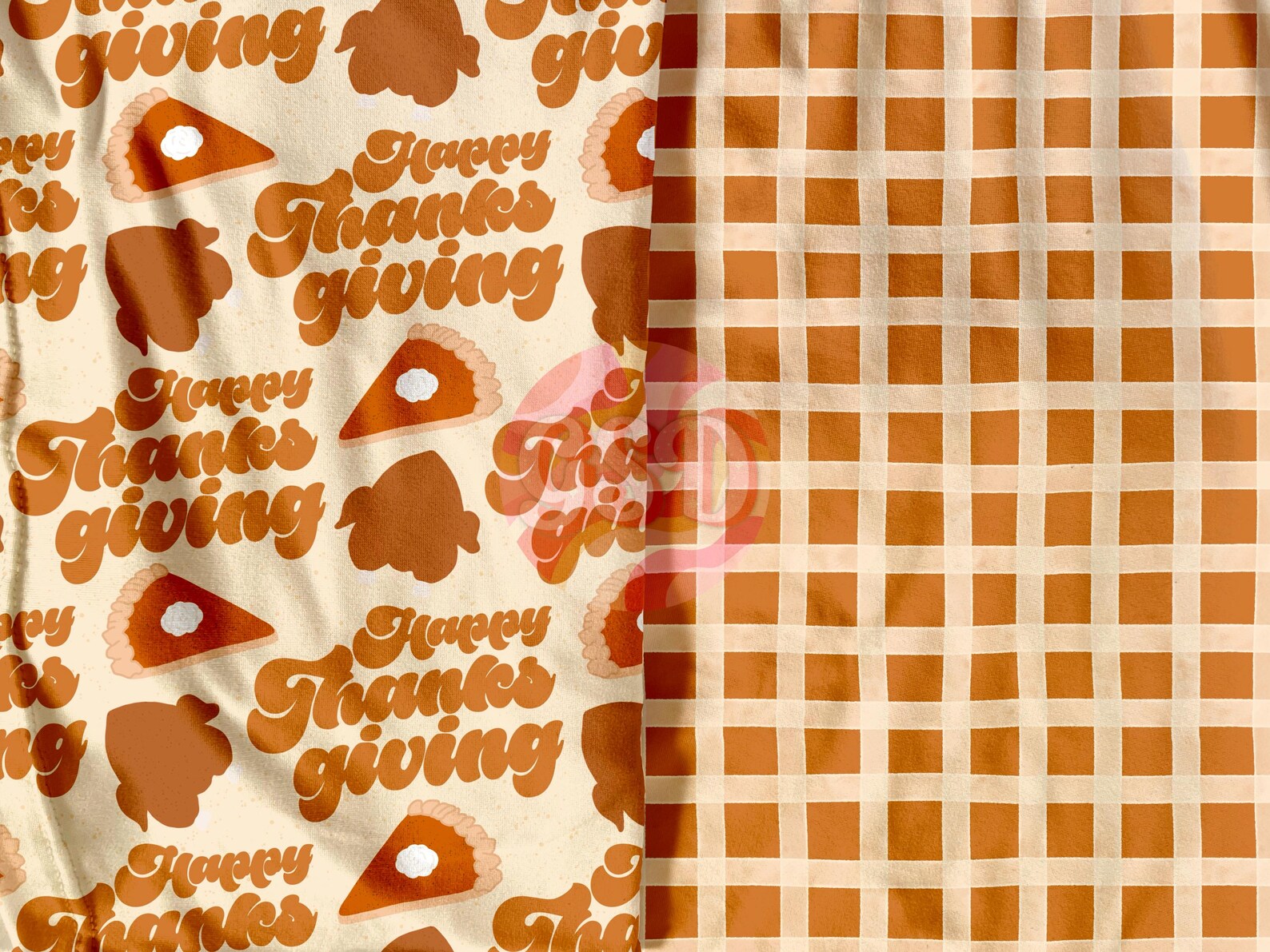 Happy Thanksgiving + Plaid - Fall, Thanksgiving, Seamless, Digital ...