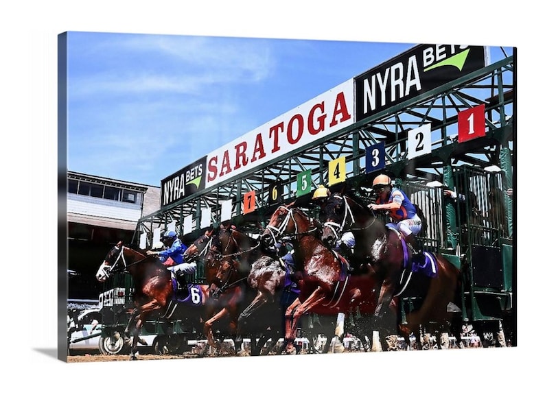 Saratoga Race Track Canvas Print - Horse Racing Art - Start Gate Photo ...
