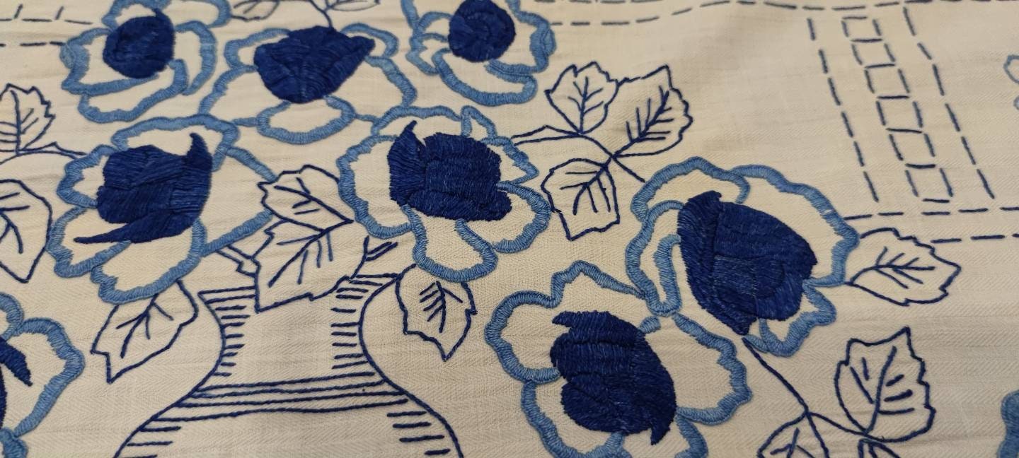 Embroidered Tapestry Cotton Tapestry Wall Hangings Folk Art - Etsy UK