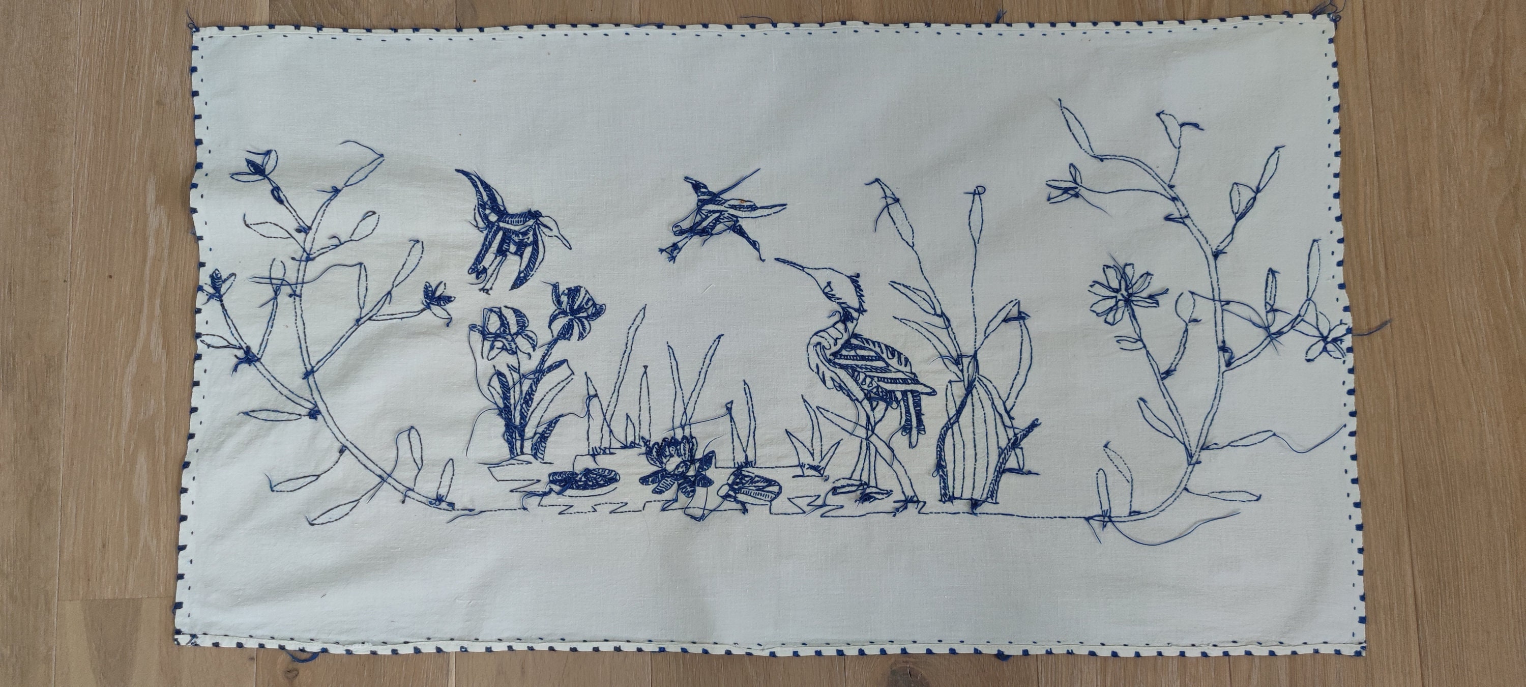 Hand Embroidered Tapestry, Kitchen Rug, Cotton Tapestry, Folk Art ...