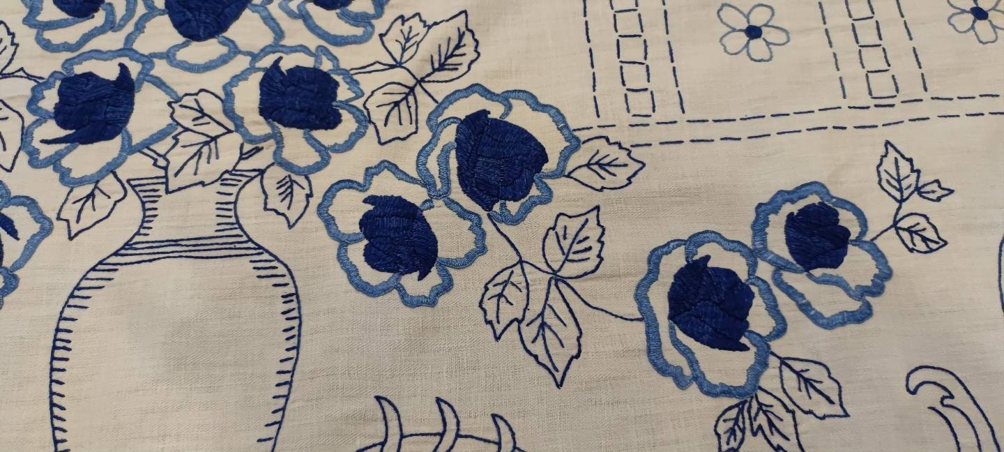 Embroidered Tapestry Cotton Tapestry Wall Hangings Folk Art - Etsy UK