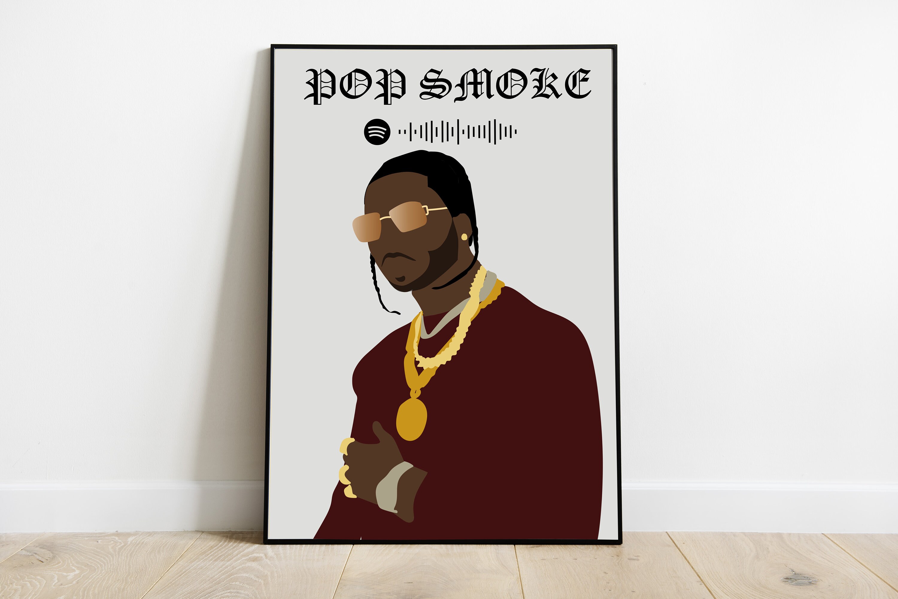 Pop Smoke Artist Spotify Codes Spotify Playlist Minimal | Etsy