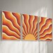 70s Groovy Print, Burnt Orange Poster, 70s Set of 3 Wall Art, 70s Decor ...