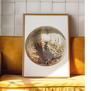 Mirrorball Poster, Disco Ball Print, Disco Ball Decor, Funky Wall Art ...