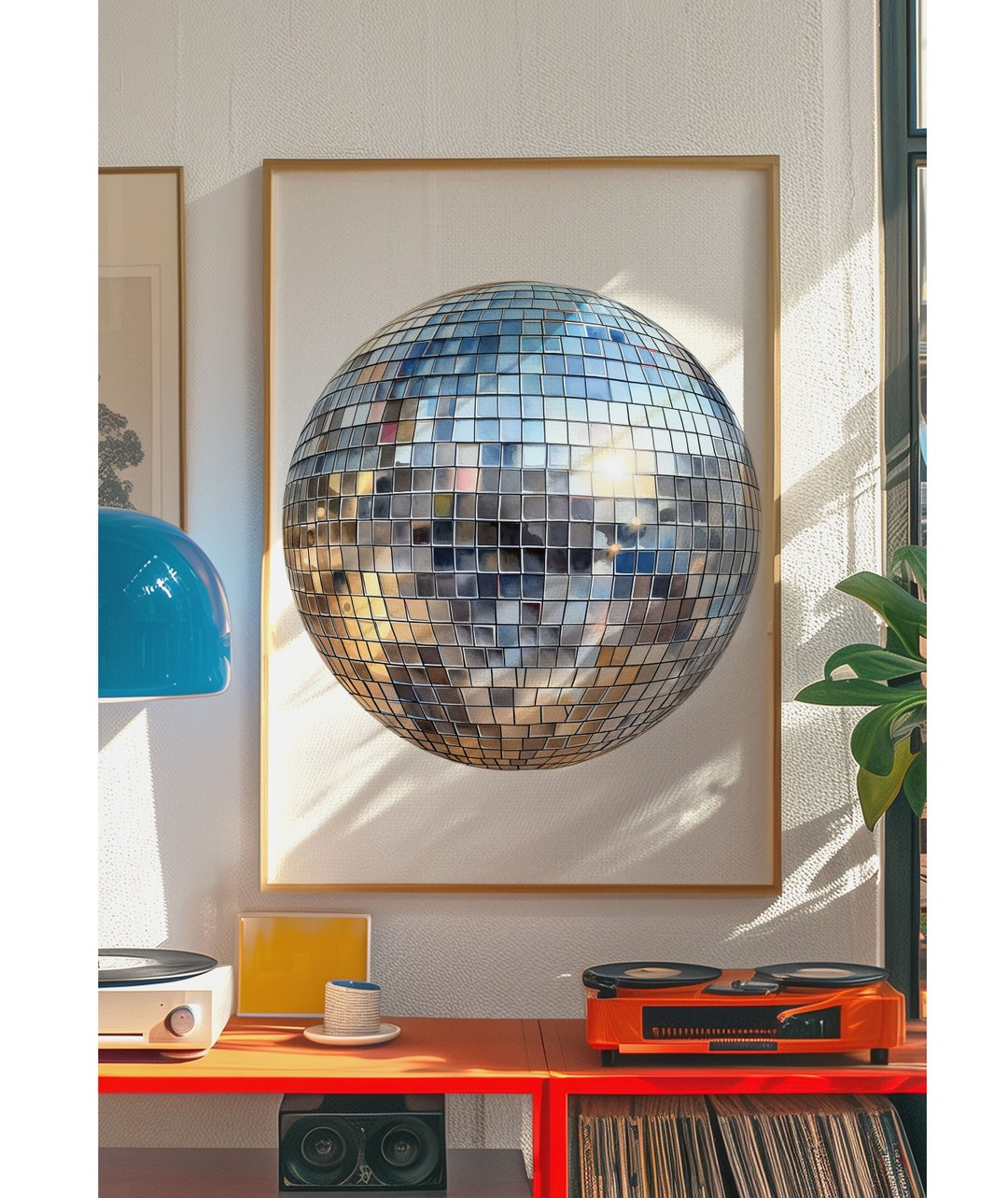 Disco Ball Print, Mirrorball Poster, Disco Ball Decor, Funky Wall Art ...