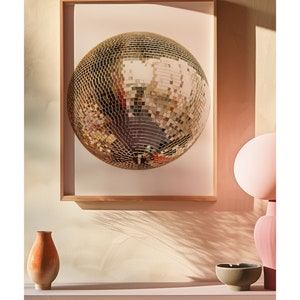 Mirrorball Poster, Disco Ball Print, Disco Ball Decor, Funky Wall Art ...