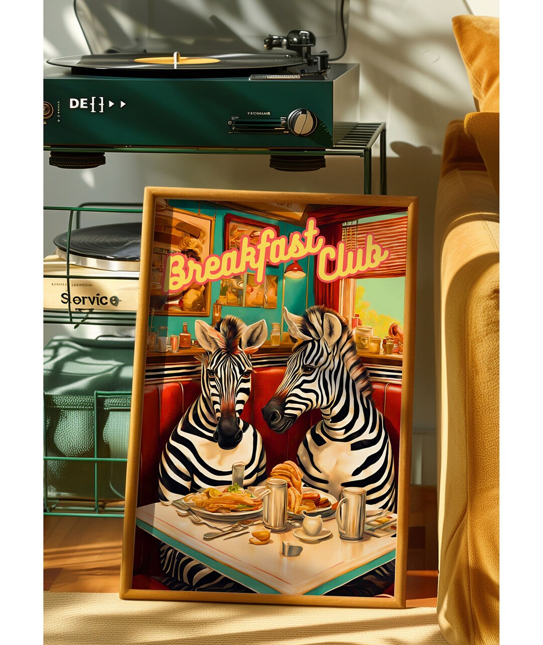 Breakfast Club Zebra Poster: Retro Diner Kitchen Decor - Etsy UK