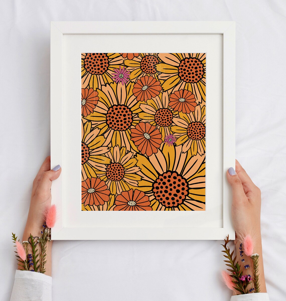 70s Floral Pattern Print Retro 70s Home Decor 70s Wall Art - Etsy