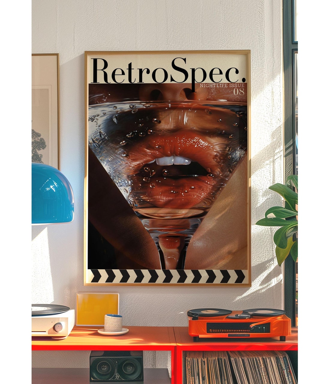 70s Retro Magazine Cover Poster: Psychedelic Woman Wall Art - Etsy