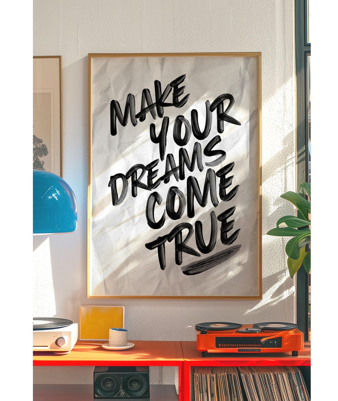 Typography Poster, 70s Wall Print, Y2K Apartment Poster, Black Wall Art ...