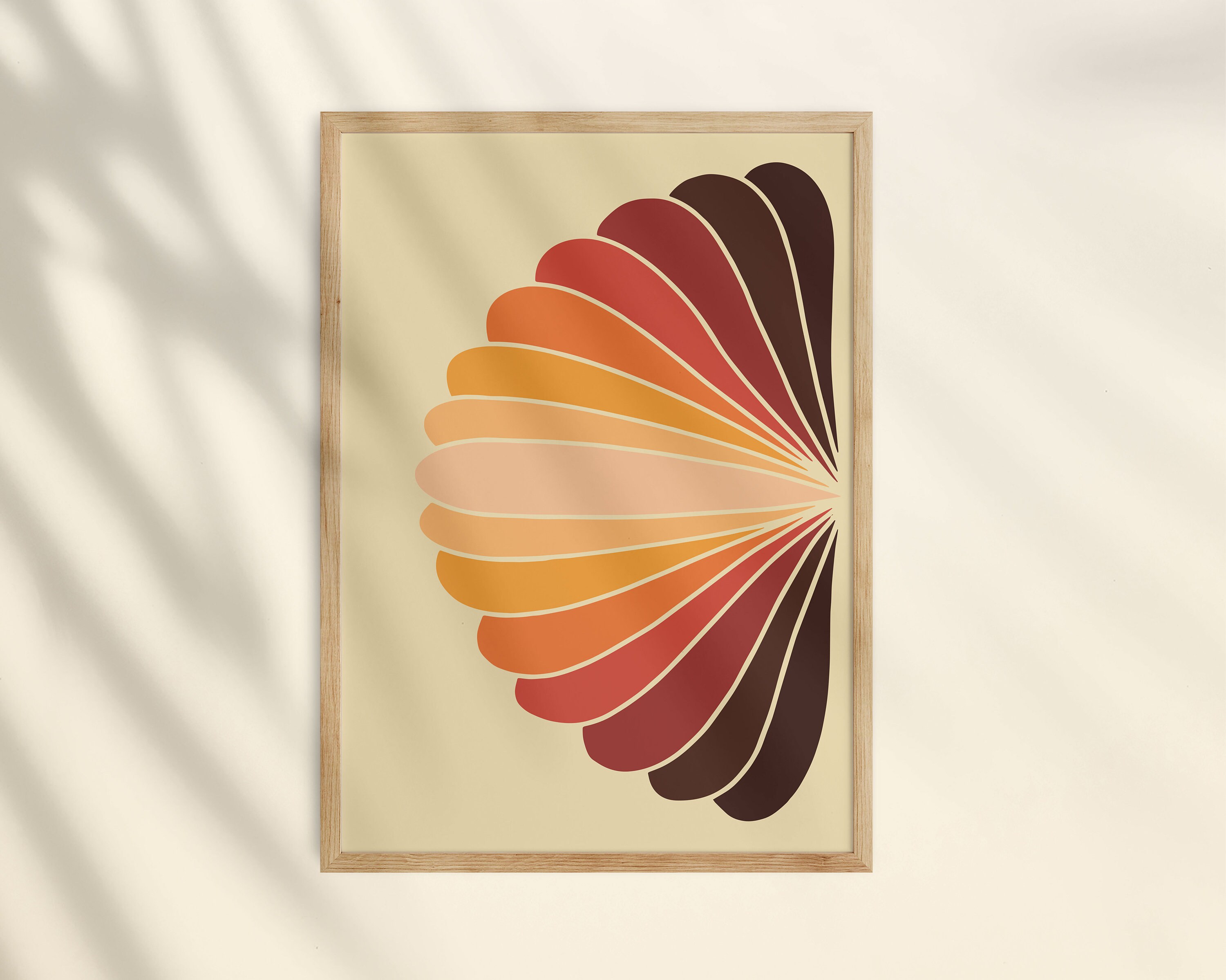 Burnt Orange 70s Print Set: Retro Home Decor - Etsy