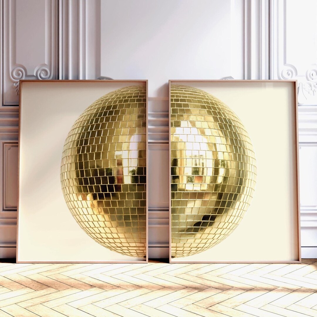 Y2K Disco Ball Print Set: Trendy Funky Maximalist Wall Art - Etsy