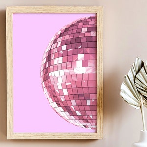 Y2K Disco Ball Print Set of 2: Pink Y2K Wall Art - Etsy