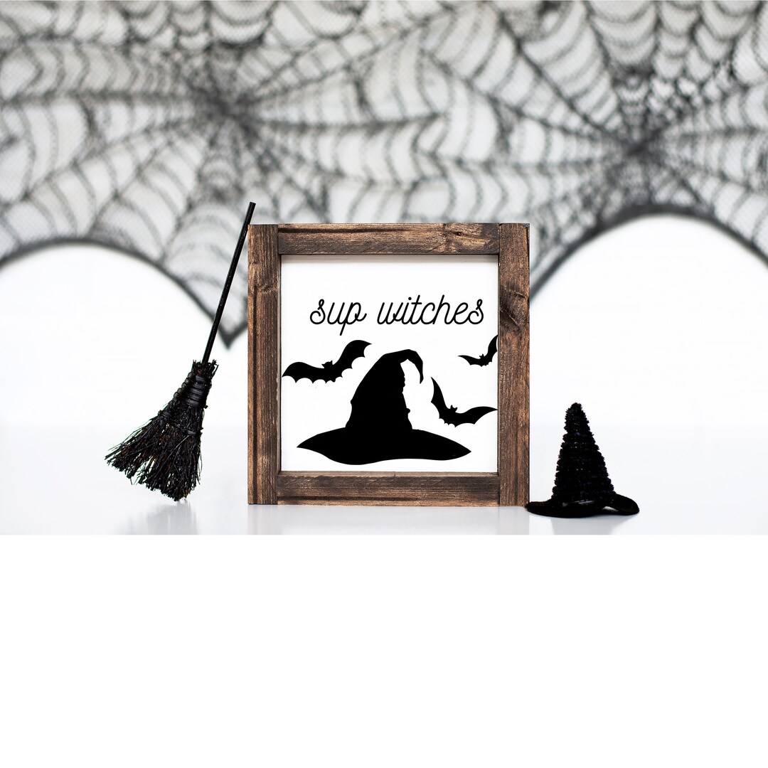 Sup Witches Sign Halloween Mini Sign Halloween Signs Witch Signs for ...