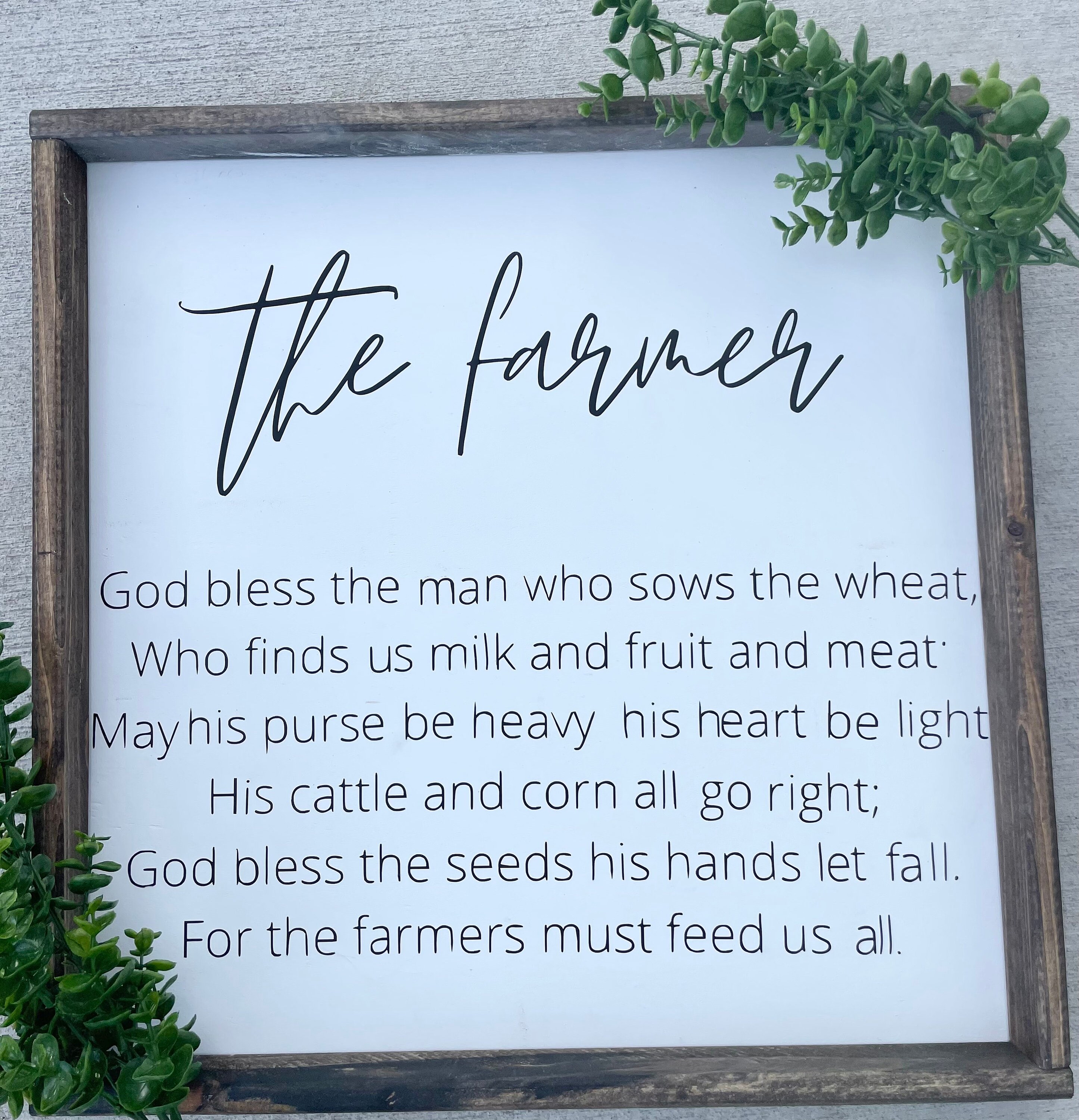 The Farmer Sign Farmer Quote Wood Sign America Needs Farmers - Etsy