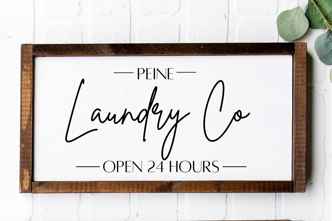 Personalized Laundry Wall Decor Farmhouse Laundry Room Framed Sign ...