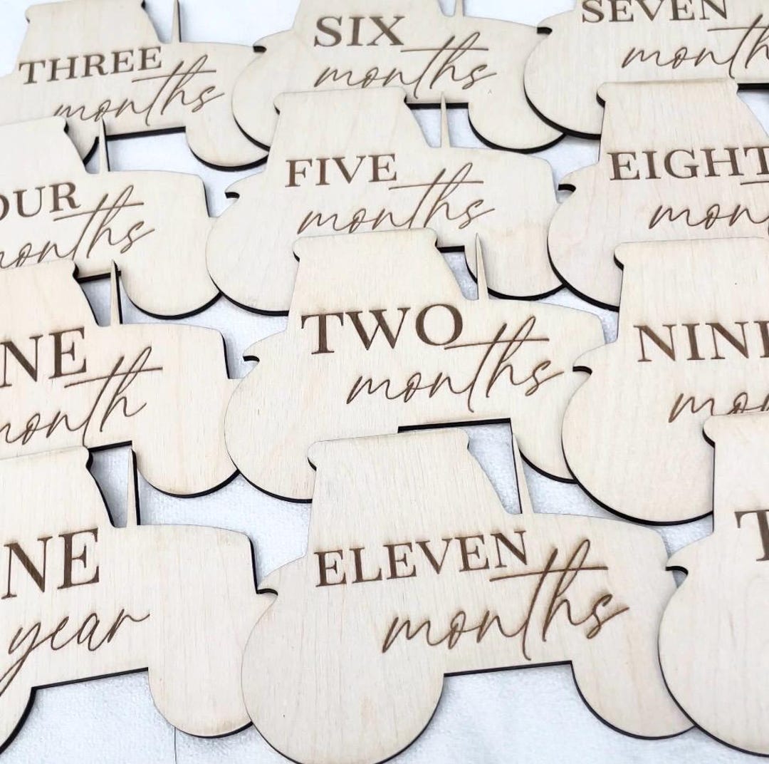 Tractor Milestone Tags Farm Milestone Markers Gift for Baby Shower Farm ...