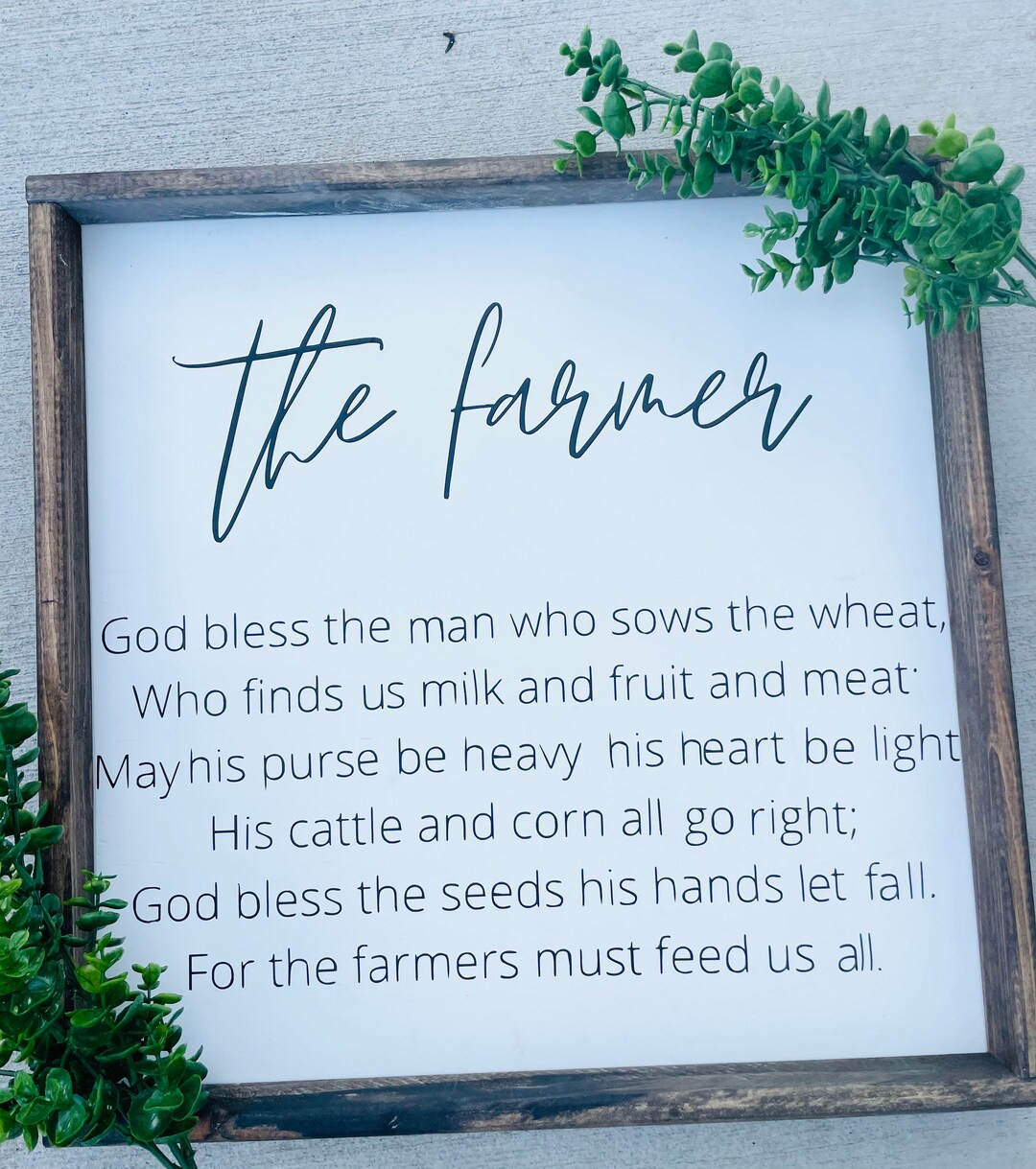 The Farmer Sign Farmer Quote Wood Sign America Needs Farmers Farmhouse ...