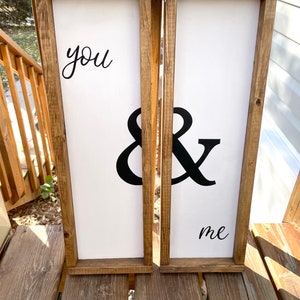 You and Me Bedroom Sign Farmhouse Bedroom Wall Decor Farmhouse Framed ...