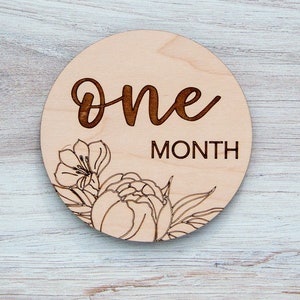 Floral Monthly Milestone Marker Flower Milestone Tags Floral Newborn ...