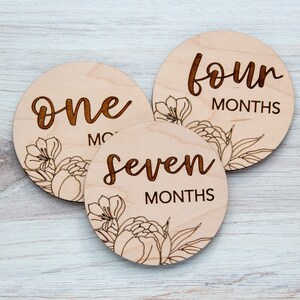 Floral Monthly Milestone Marker Flower Milestone Tags Floral Newborn ...