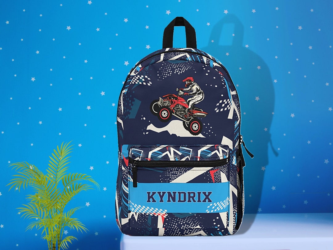 ATV 4-wheeler Kids Backpack: Personalized Motocross School Bag - Etsy