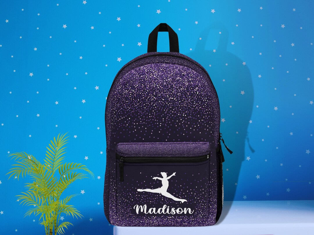 Purple Gymnastics Backpack, Personalized Gymnastics Bag, Custom Gymnast ...