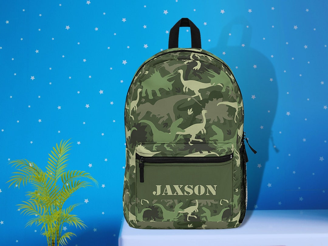 Camo Dinosaur Backpack: Personalized Camouflage Boys Backpack - Etsy
