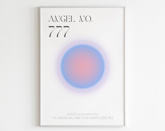 777 Angel Number Poster - Etsy