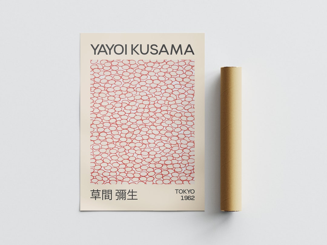 Yayoi Kusama Red Dots Poster, Japanese Gallery Wall Art, Famous Artist ...