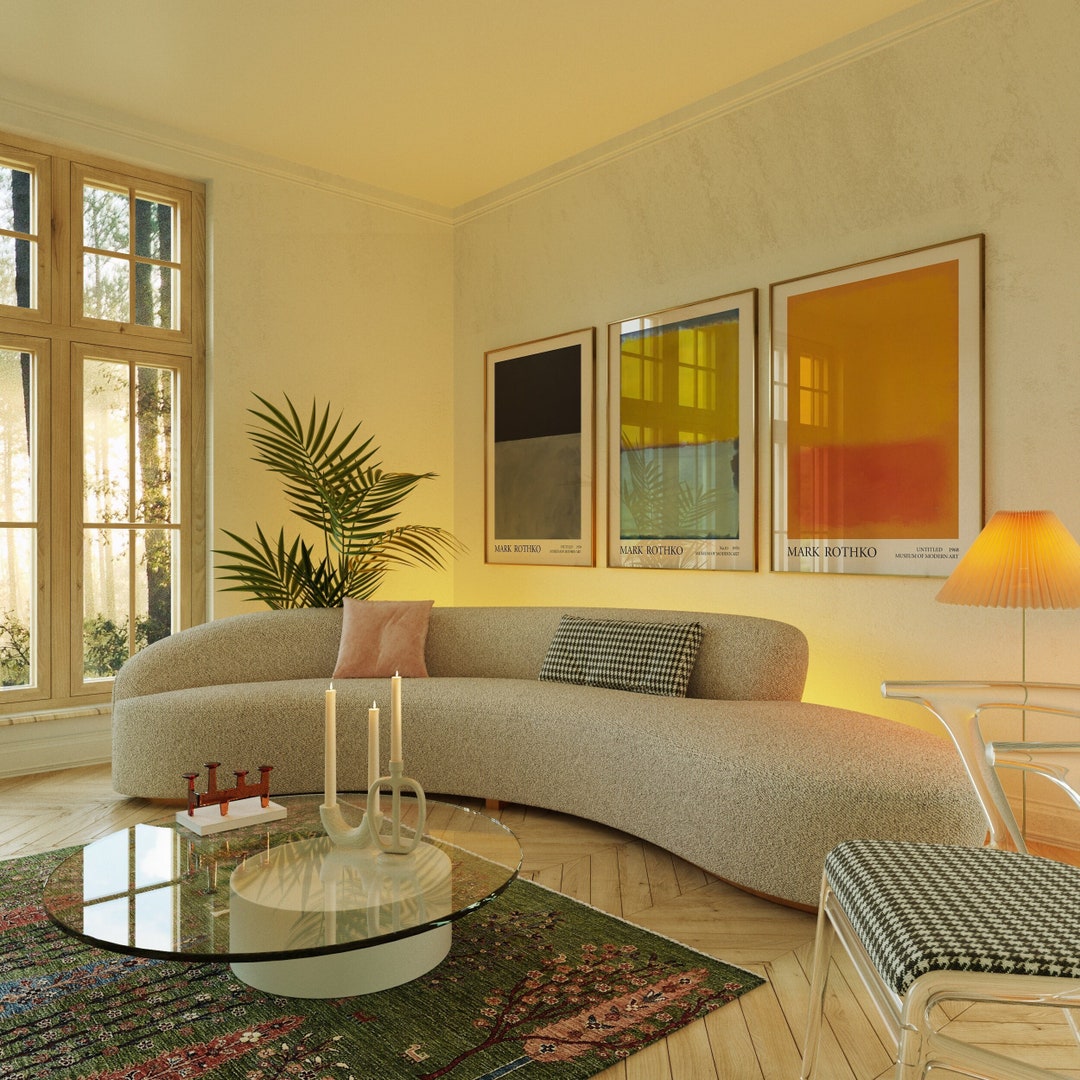 Mark Rothko Art Set of 3, Abstract Museum Poster, Vintage Exhibition ...