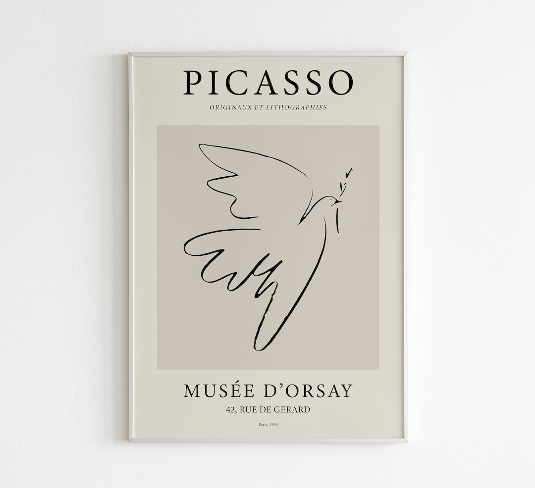 Picasso Dove Print, Vintage Picasso Bird Art, Picasso Print, Picasso ...