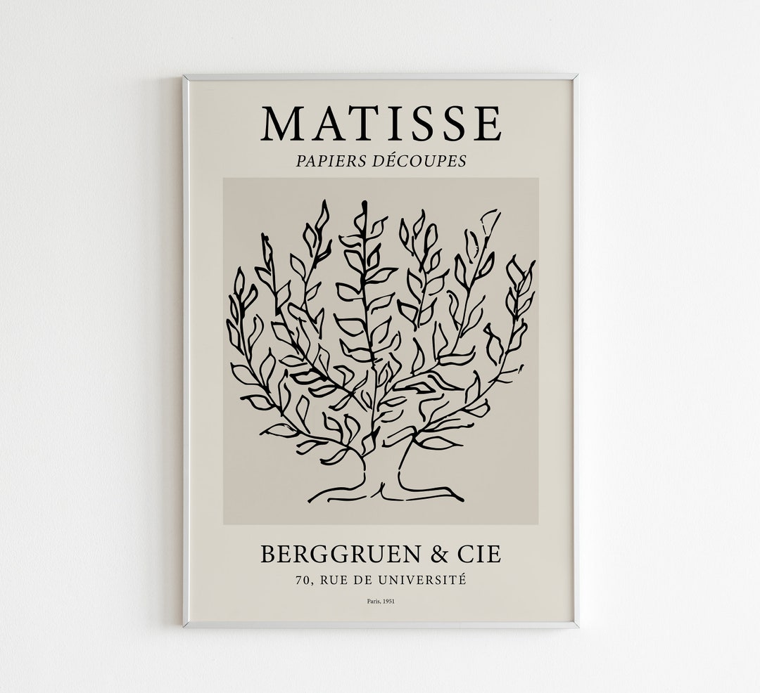 Henri Matisse Tree Poster, Line Drawing Print, Vintage Gallery Poster ...