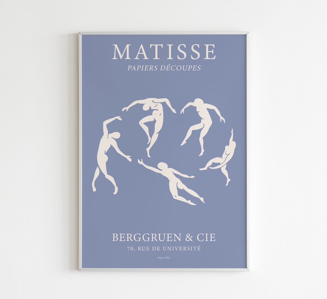 Matisse Dance Exhibition Poster: Light Blue Gallery Wall Art (digital ...