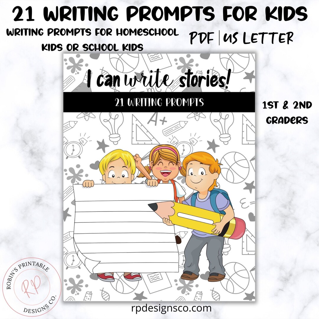 Writing Prompts for Kids, Homeschool, School Kids, PDF, Creative ...