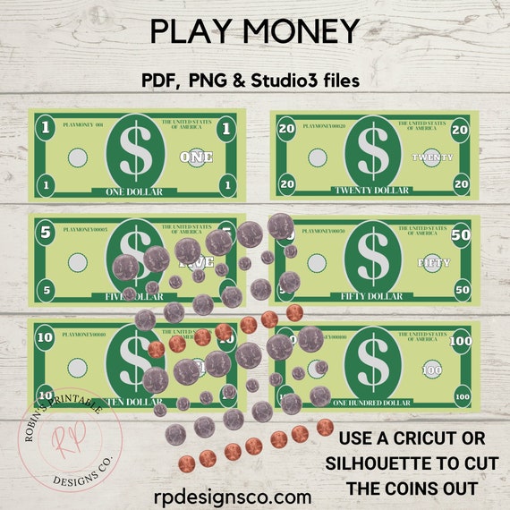 Printable Play Money Coins