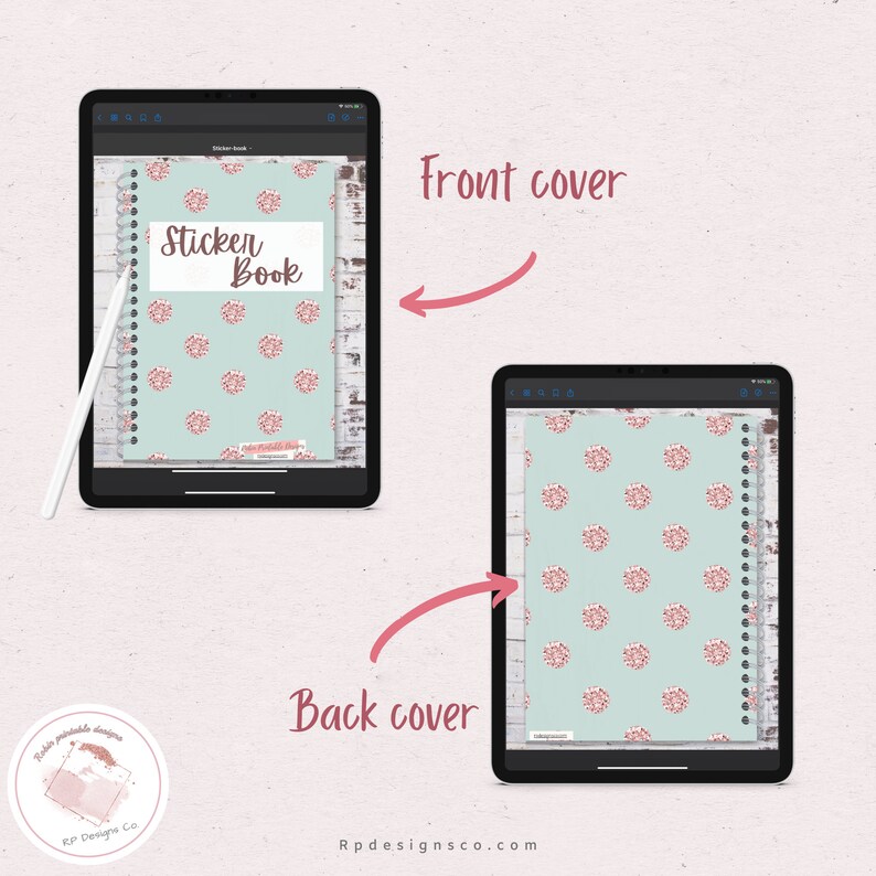 Customizable Digital Sticker Book, Blank Pages Hyperlinked, Goodnotes ...