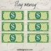 Printable Fake Pretend Money, Dollar Bills, Coins, Kids Pretend Play ...