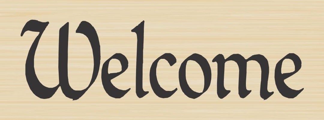 Welcome Rubber Stamp - Etsy
