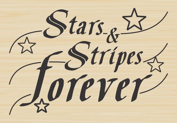 Stars & Stripes Forever Rubber Stamp | Etsy