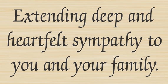 Extending Sympathy Greeting Rubber Stamp | Etsy
