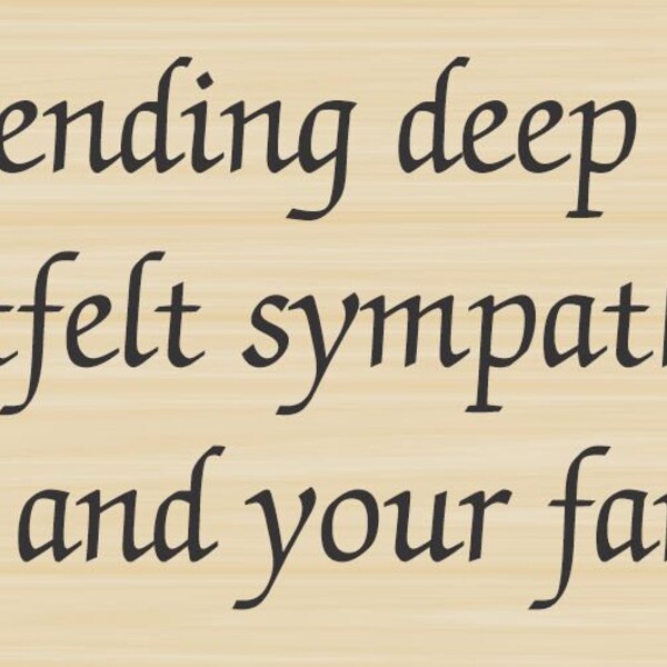 Sympathy Stamp - Etsy