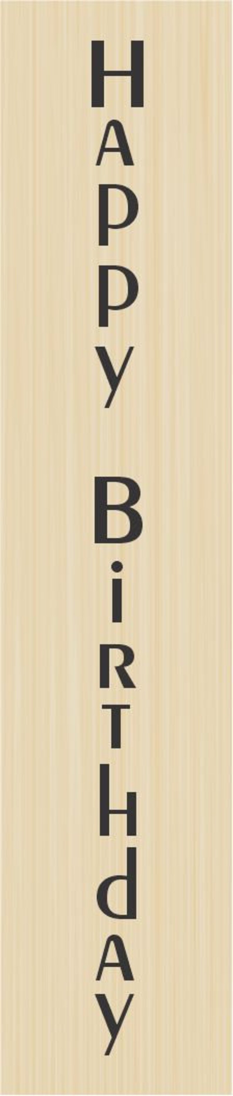 Vertical Happy Birthday Rubber Stamp - Etsy