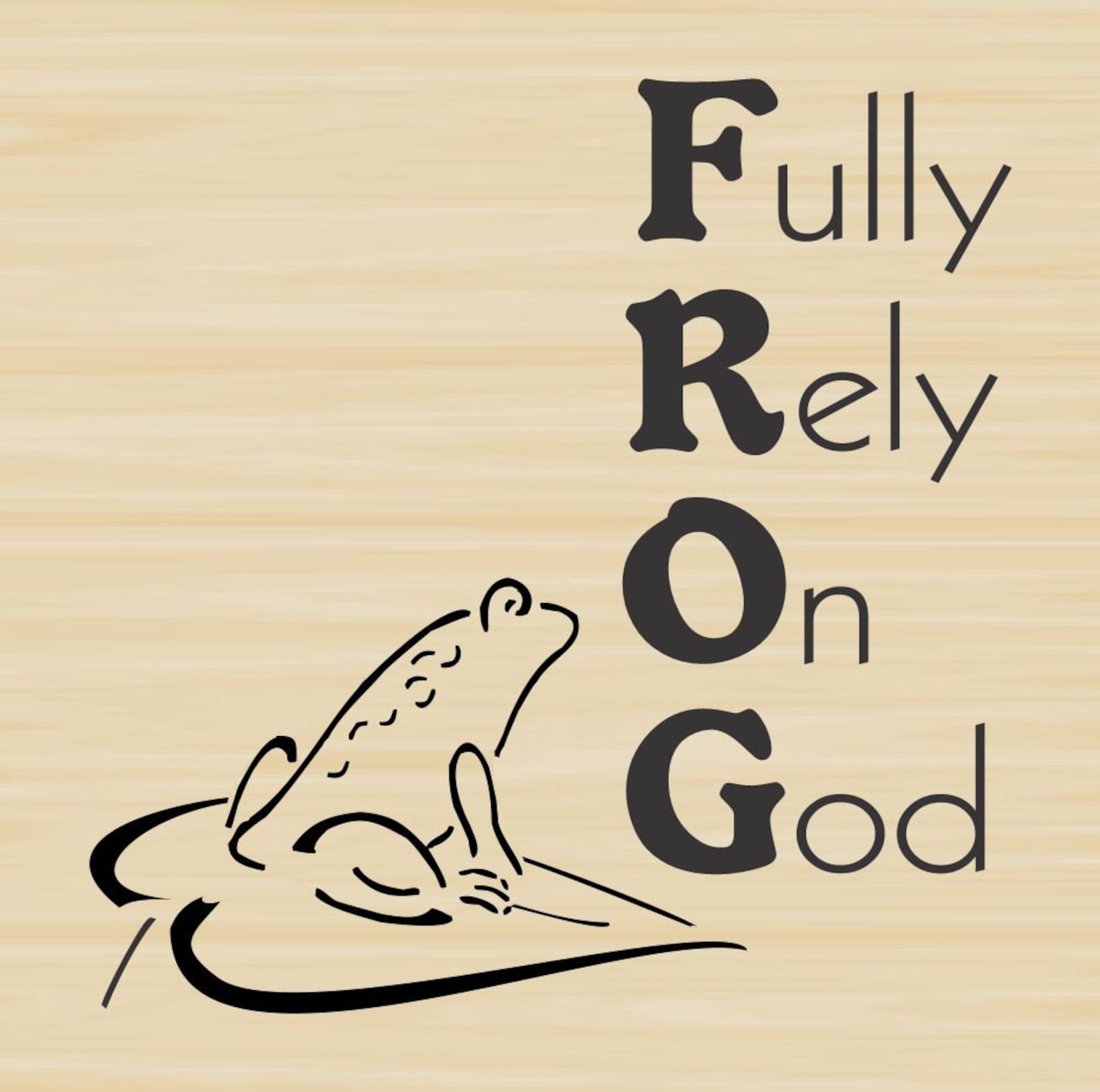 Fully Rely on God FROG Rubber Stamp - Etsy UK