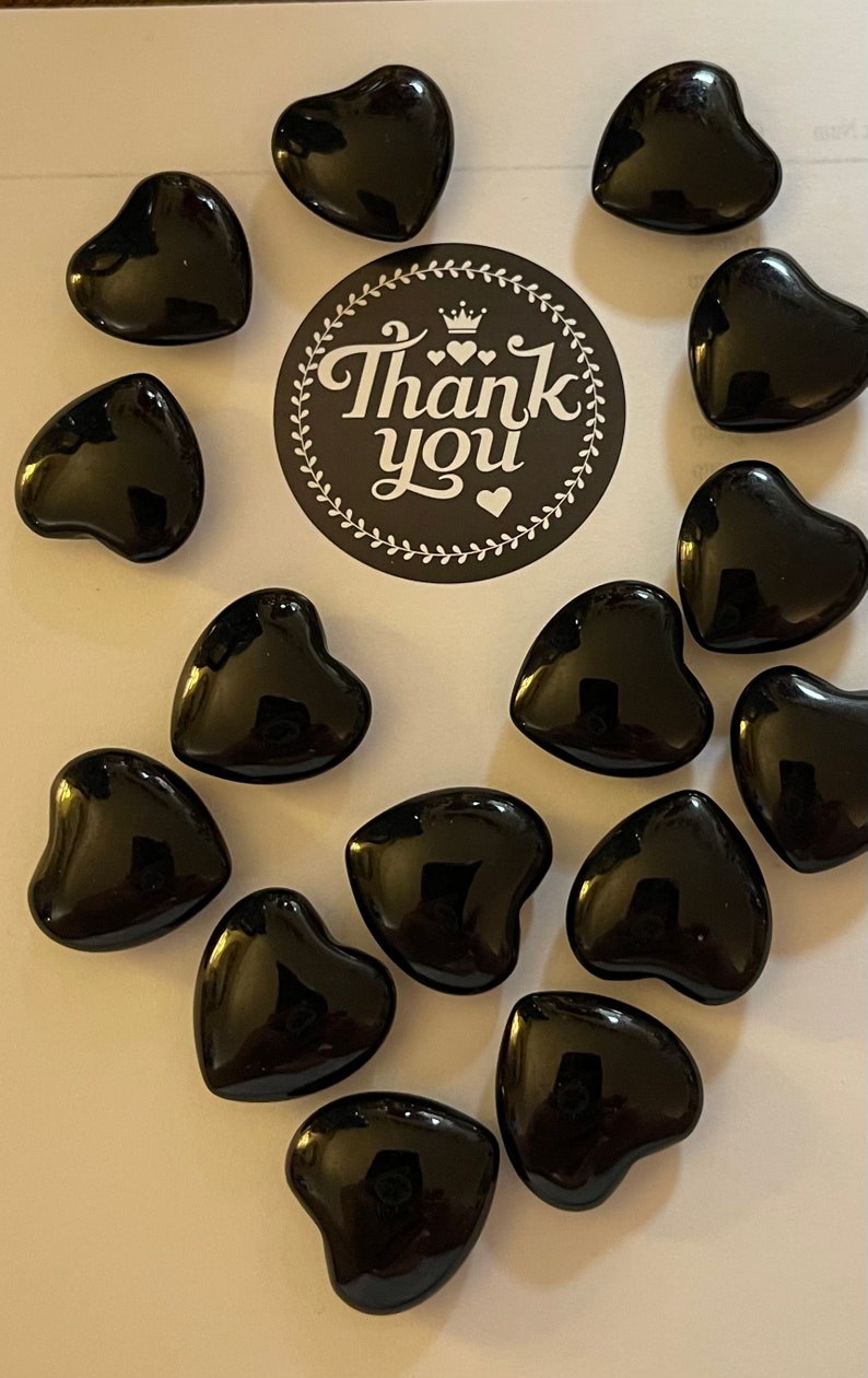 Black Obsidian Heart Stone Root Chakra - Etsy